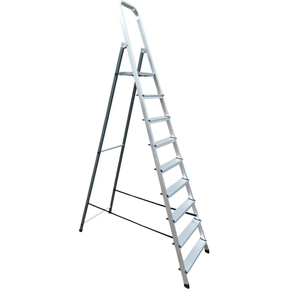 Алюминиевая лестница-стремянка LWI 9 ступеней LWI09, алюминиевый, складной