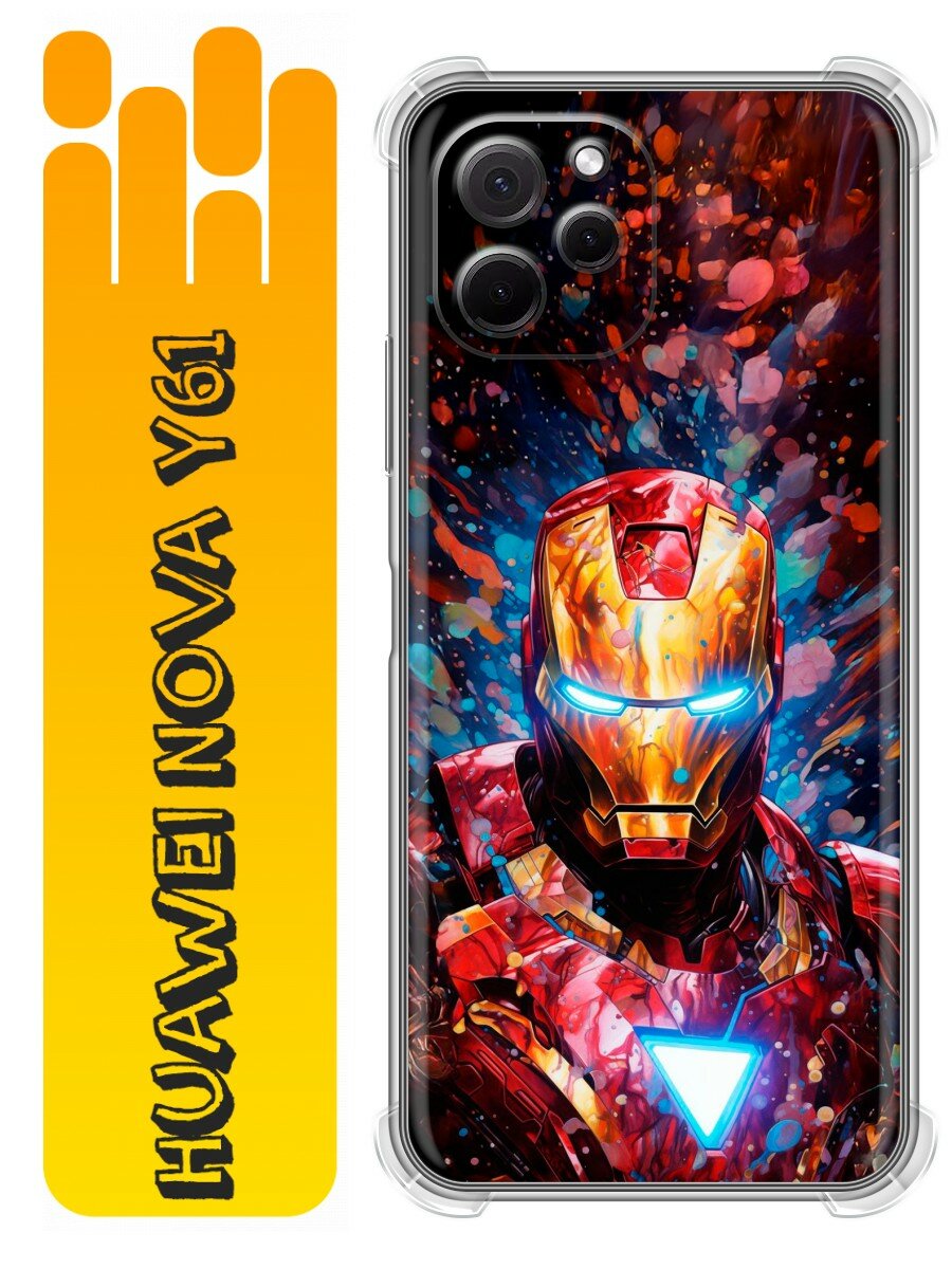 Чехол для Huawei Nova Y61 4G с принтом Железный человек Ironman (Хуавей Нова У61 4G)