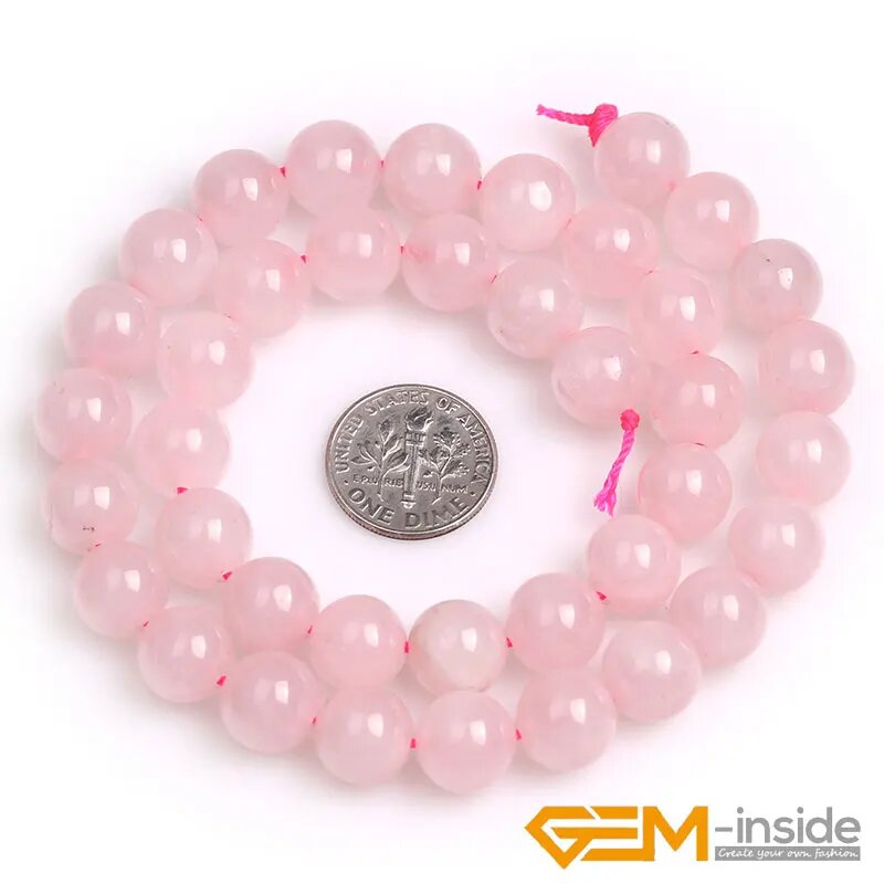 Розовые кварцевые бусины 10mm GEM-inside