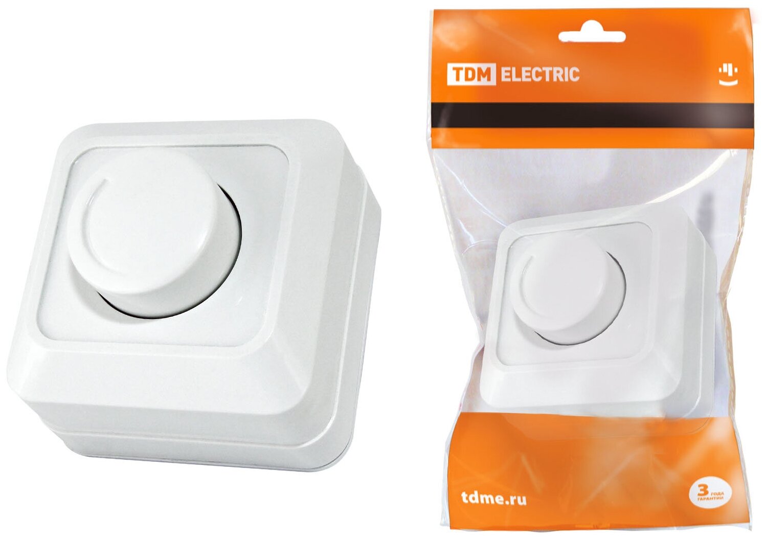 TDM SQ1801-0109 Светорегулятор поворотный RL 600Вт IP20 белый "Ладога"со светодиодными не работает!