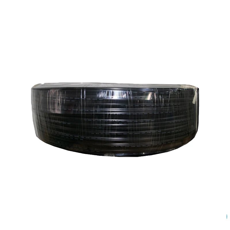 Плоский электрический провод черный 25 м, 28AWG, 6 жил