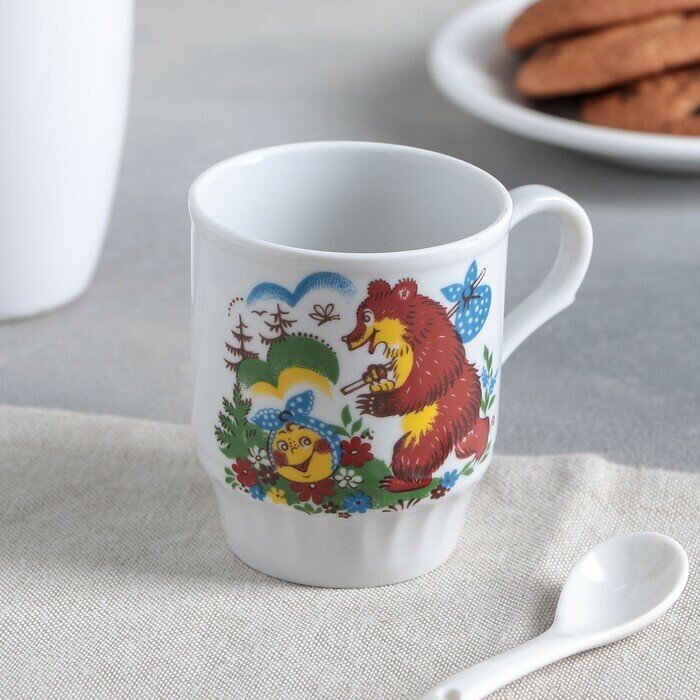 Кружка Дулевский фарфор 210 мл, "Русское поле, Веселый Колобок"