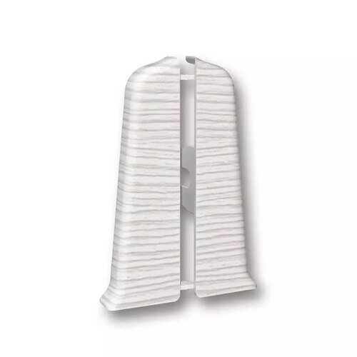 Заглушки (пара) к плинтусу Deconika 100 мм Ясень бьянко 255