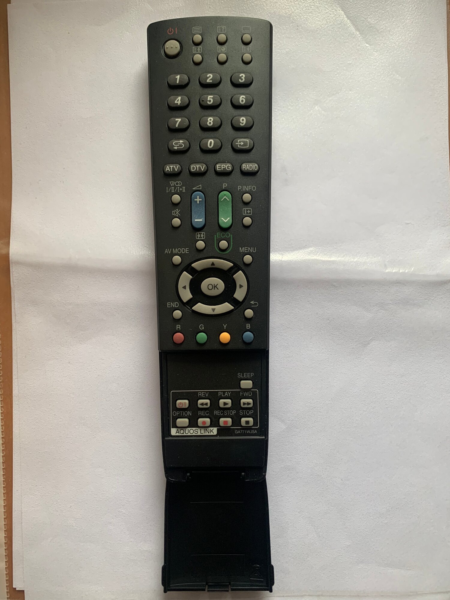 Пульт д/у Sharp GA771WJSA, для телевизоров Sharp, оригинальный