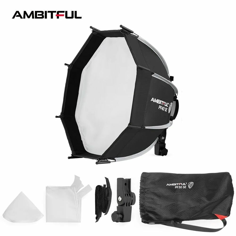 AMBITFUL 40 см PF40 SE Flash Mini Softbox Портативный восьмиугольный зонтик Софтбокс