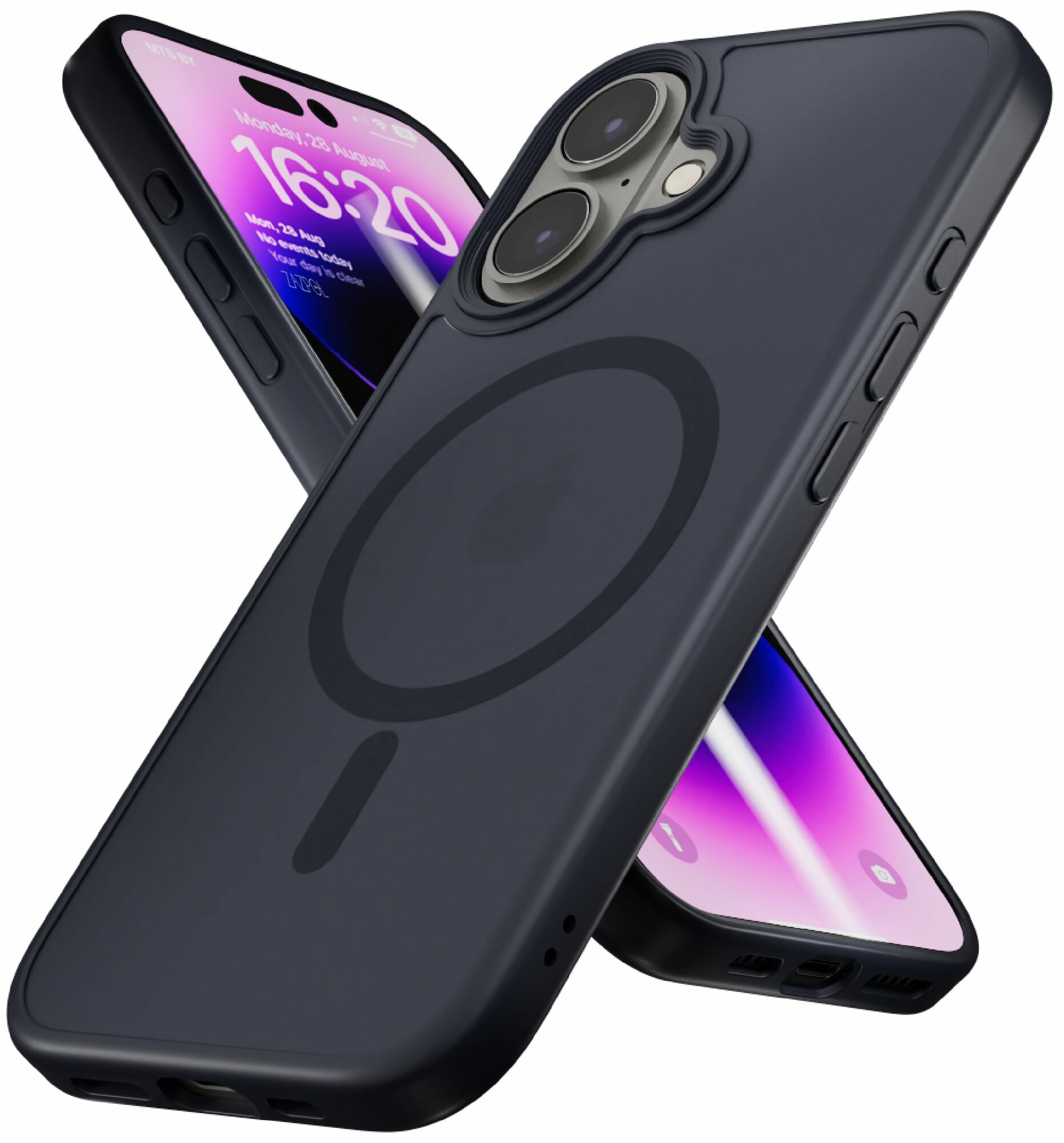 ZAZPOL Чехол для iPhone 16 / айфон 16 магнитный, совместимый с MagSafe (магсейф), противоударный