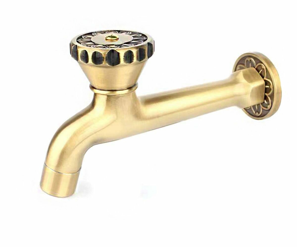 21990/1Сливной латунный кран для хамама (насадка-рассекатель) бронза (шт)