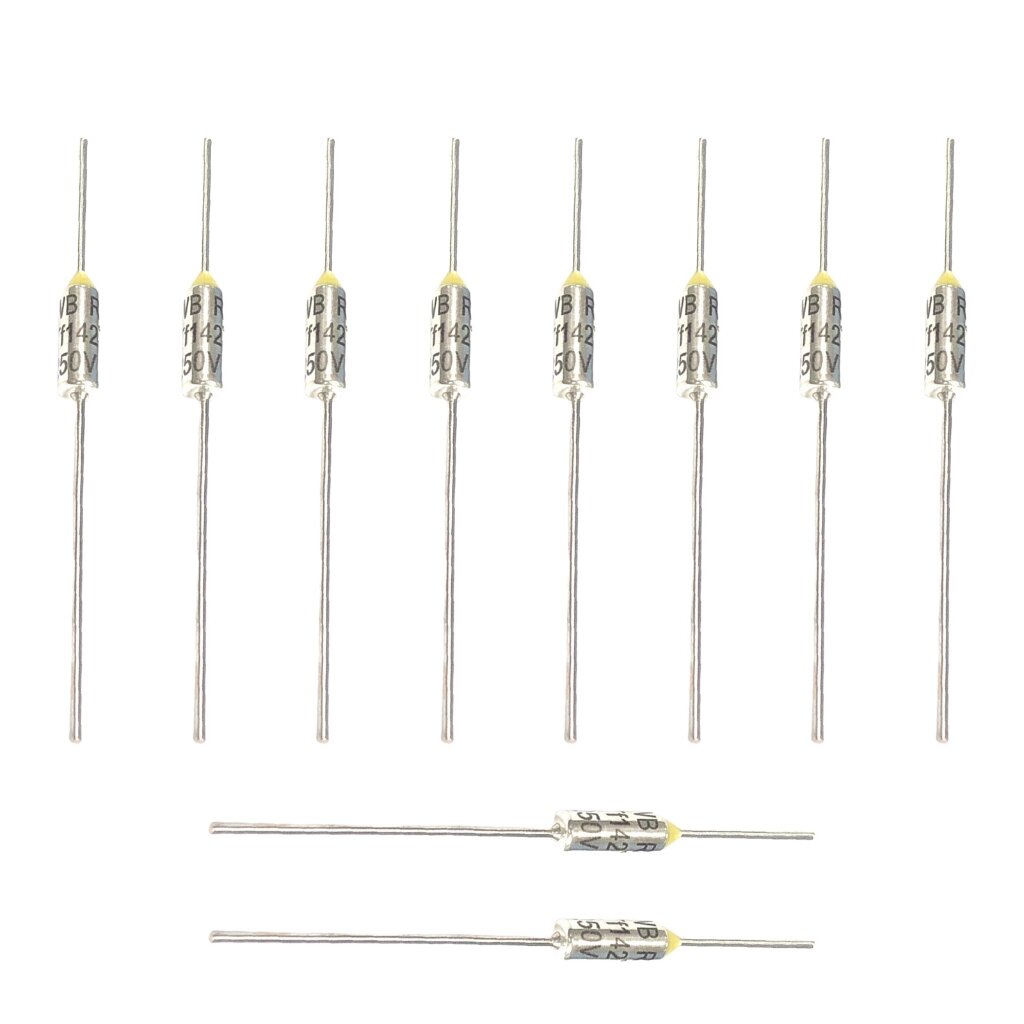 10шт Отключение Тепловых Предохранителей С Металлическим Корпусом Для Защиты Цепи Тепловые Предохранители 250V 10A с температурой 65-84 ℃ Отключение Предохранителей