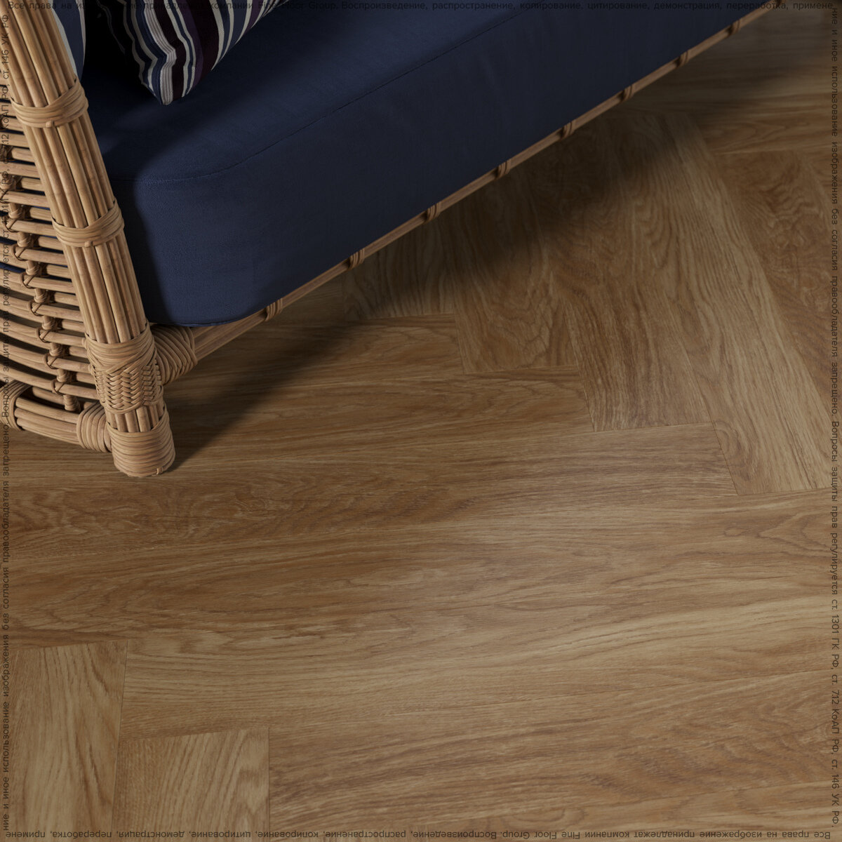 Кварц-виниловая плитка Fine Flex FX-WOOD Дуб Вармане FX-106 F, 42 класс, 2.2 мм, клеевой