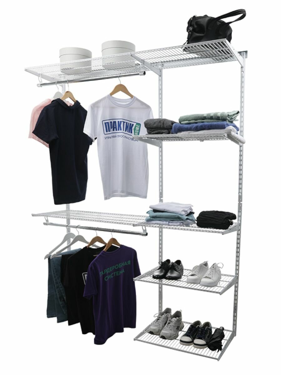 Гардеробная система "практик Home Optima G180" белый