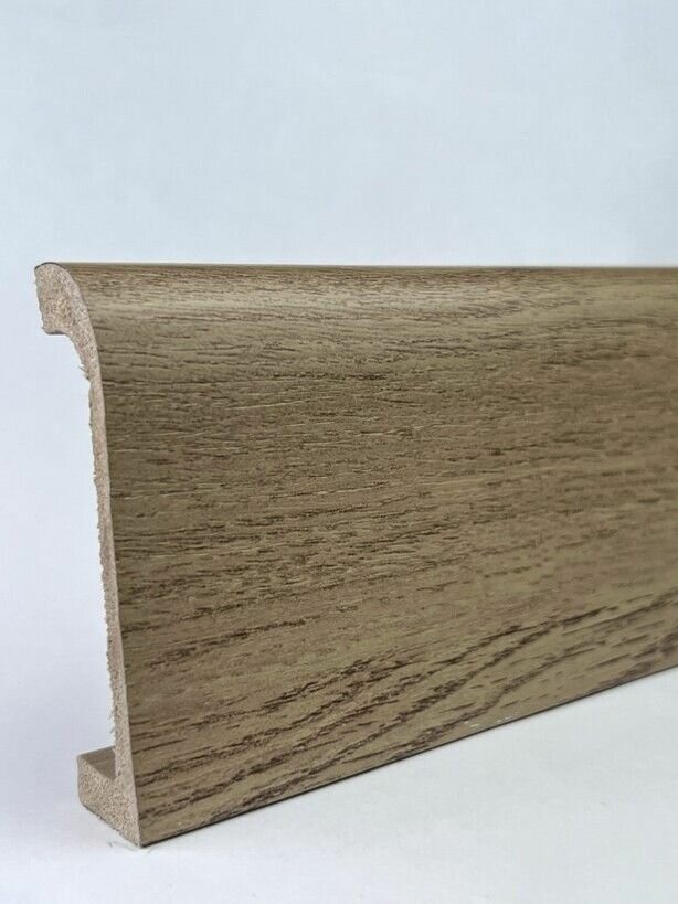 Плинтус напольный bello deco ПЛ16 80х19х2000 мм, ударопрочный, цветной с текстурой, Дуб Бристоль