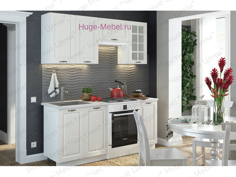 Белая кухня 180 "Мария" Huge Mebel . Ширина 1800. Кухонные гарнитуры