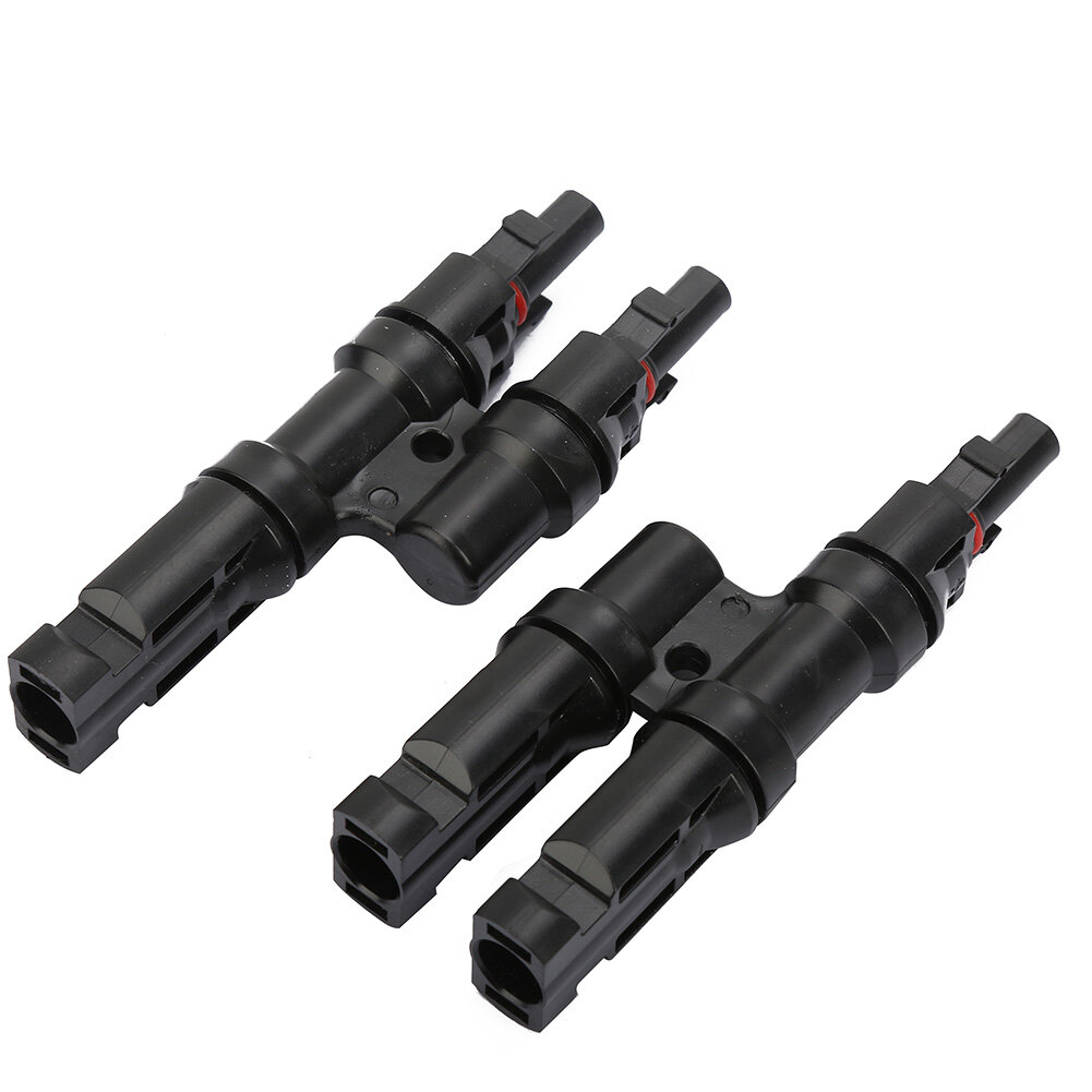 1 пара Т-образных разветвителей для солнечных панелей, кабель-разветвитель 2 в 1 с параллельным разъемом