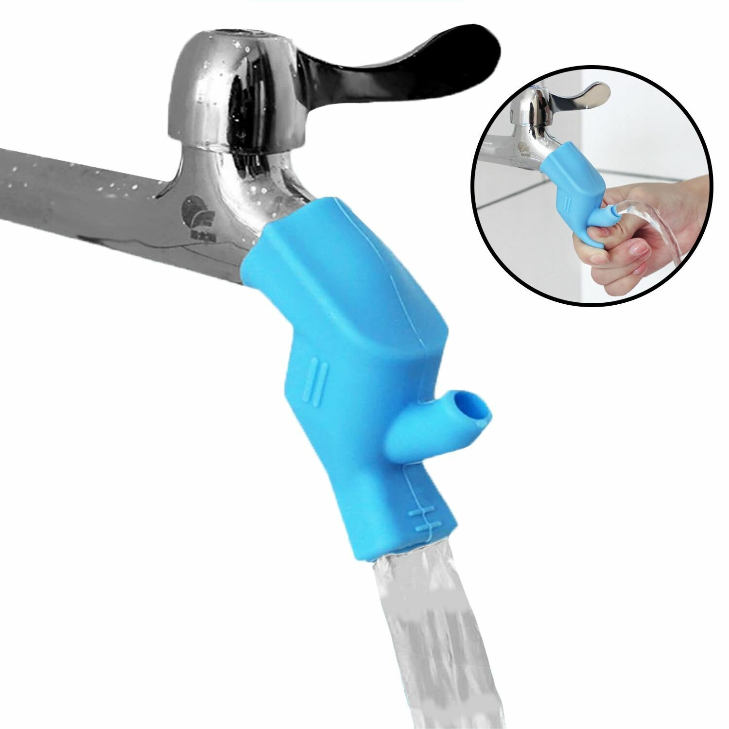 Удлинитель насадка на кран силиконовая, насадка для смесителя с фонтанчиком, Случайный цвет, 3 шт.