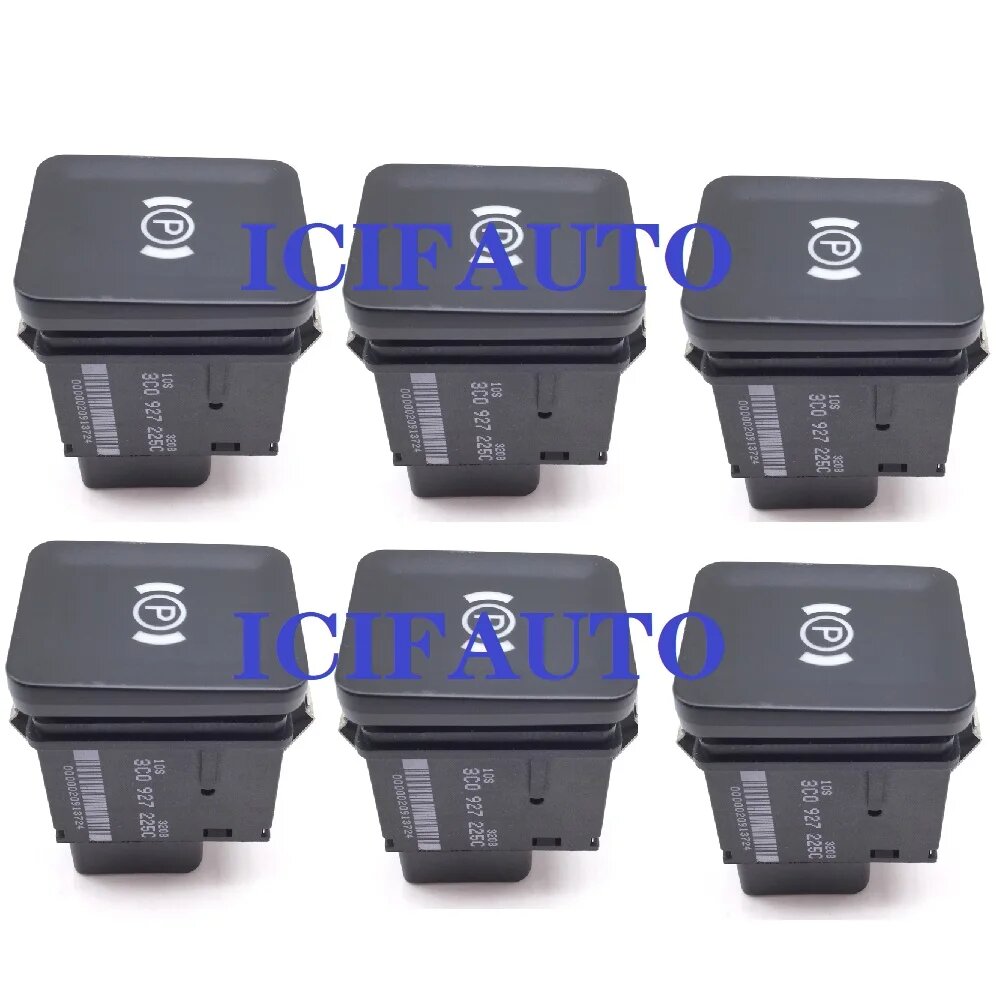 6 x кнопка переключения стояночного тормоза 3C0927225B для VW Passat 3C OE # 3C0927225C, 3C0927225A, 3C0927225D