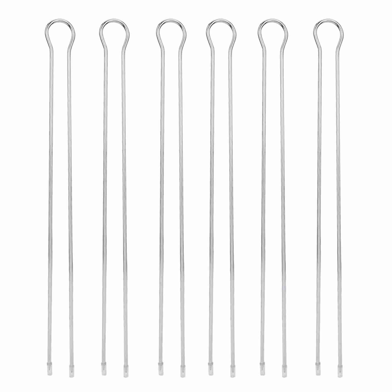 6 шт. U-образные шампуры для барбекю, металлические, антикоррозийные, для пикника и кемпинга