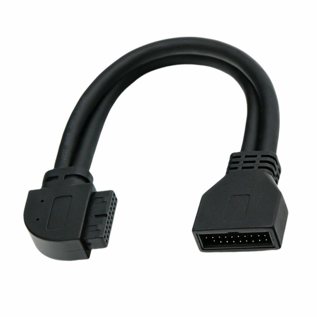 Удлинитель материнской платы USB3.0 с 19-контактным контактом на 20-контактный разъем-правый изгиб