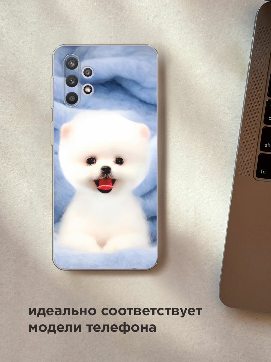 Чехол на Samsung Galaxy A32 / Самсунг Галакси А32 с принтом Белый пёсик — фото 1