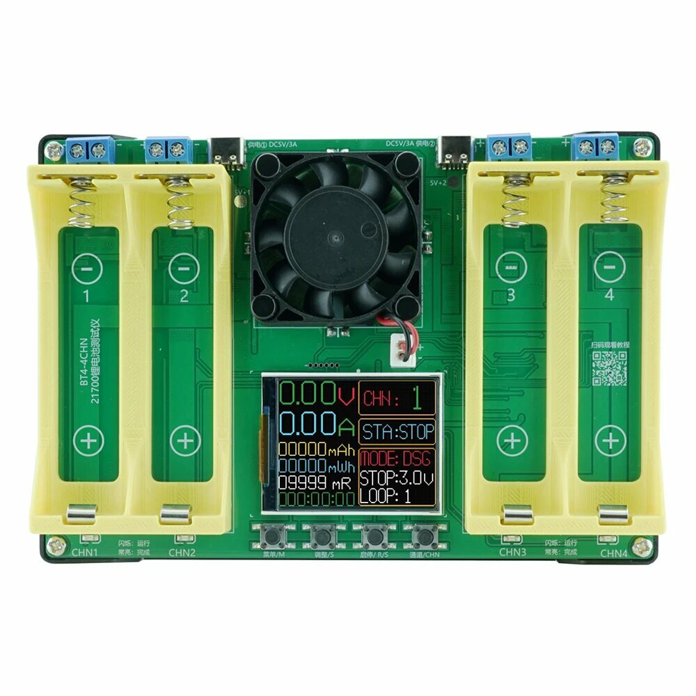 Gaqqee BT4-21700 Тестер Батарей 4-канальный