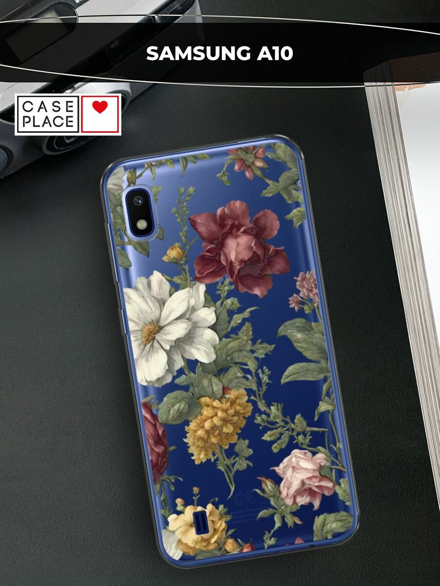 Чехол на Samsung Galaxy A10 / Самсунг Галакси А10 с принтом Акварельные цветы 2