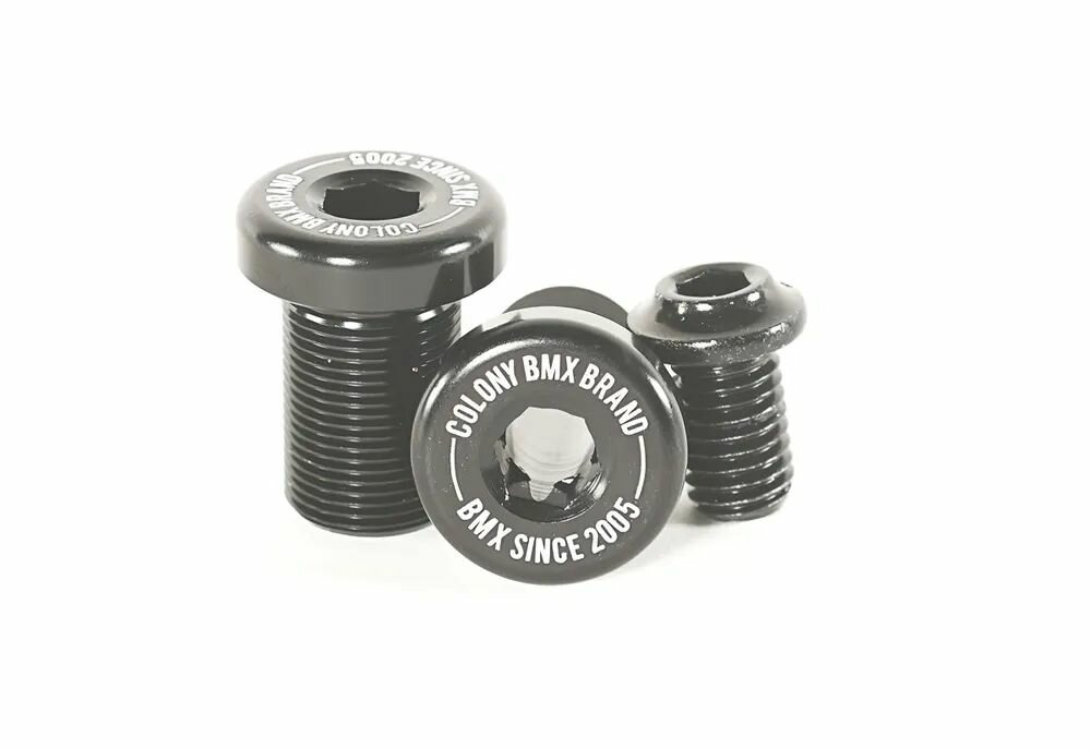 Болты для шатунов COLONY Venator Crank Bolt Kit 3шт (2шт торцевых, 1шт бoлт звезды I21-900Z), черные