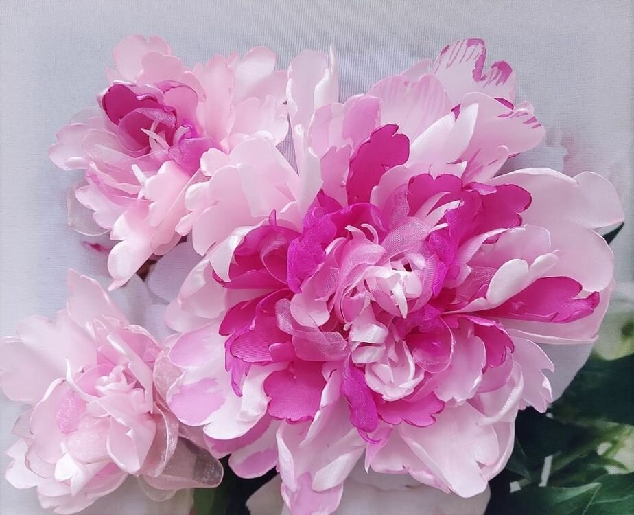 Вышивка лентами набор фабрика рукоделия "Королевские пионы" 20х30 см, Цветы