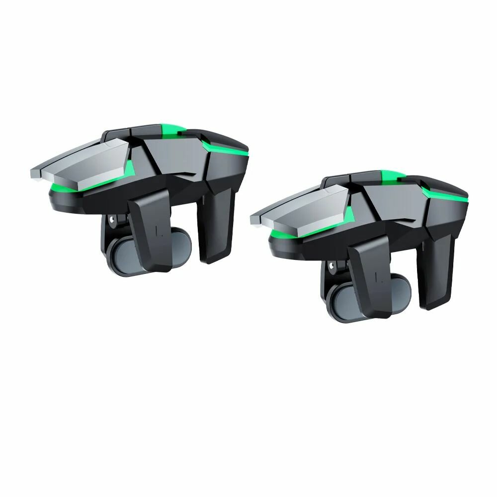 2 игровых контроллера для телефона с шестью пальцами для PUBG, прицеливания, стрельбы, игровой триггер, кнопка L1 R1 для Android iPhone, геймпад DY02