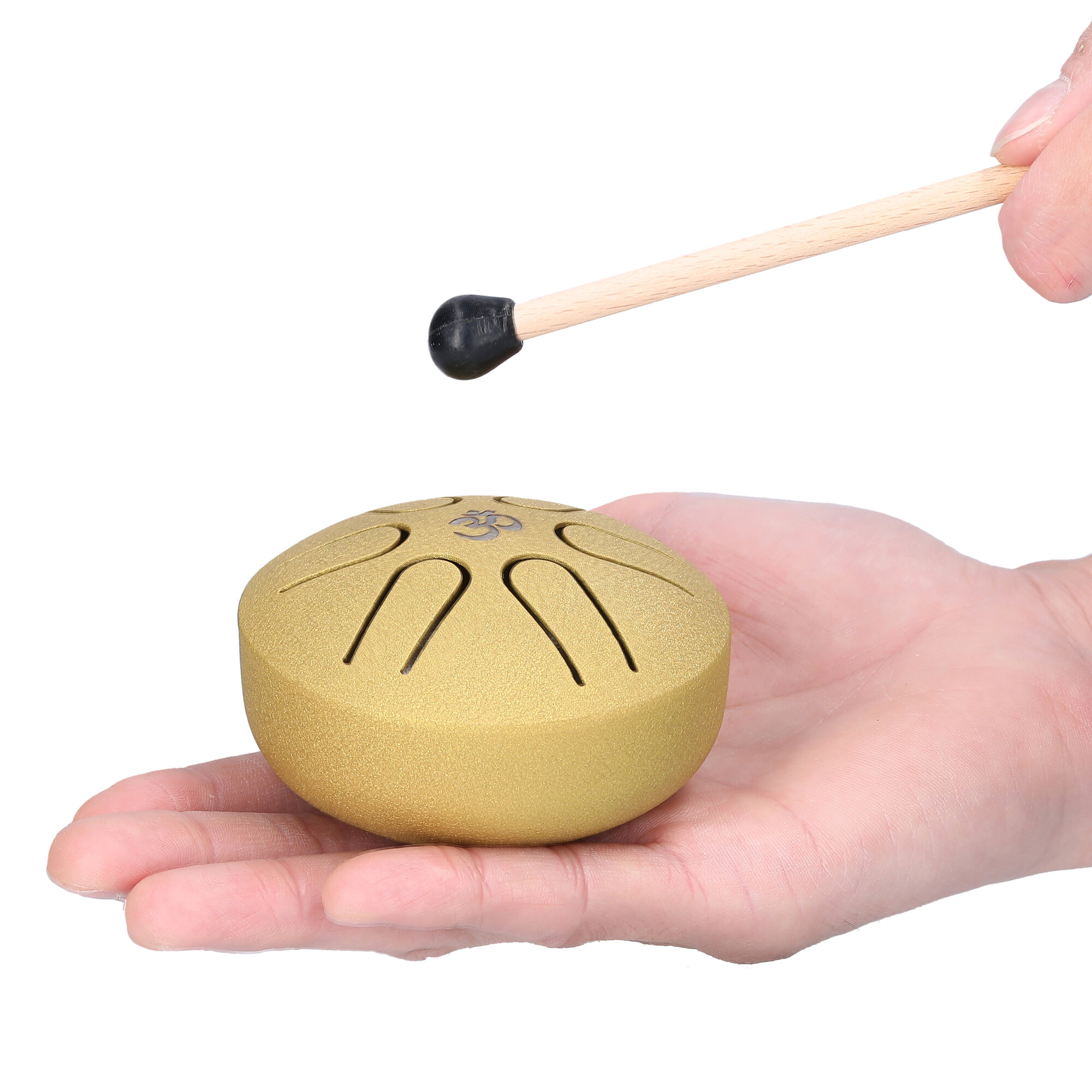 Стальная язычковая барабан 3 дюйма 6 тонов, серебристый, золотой, черный, с палочками для барабана, ударные музыкальные инструменты, размер 80*80*40мм, упаковка 105*95*60мм, вес 200г, в комплект входят 1 барабан, 1 палочка, 1 инструкция