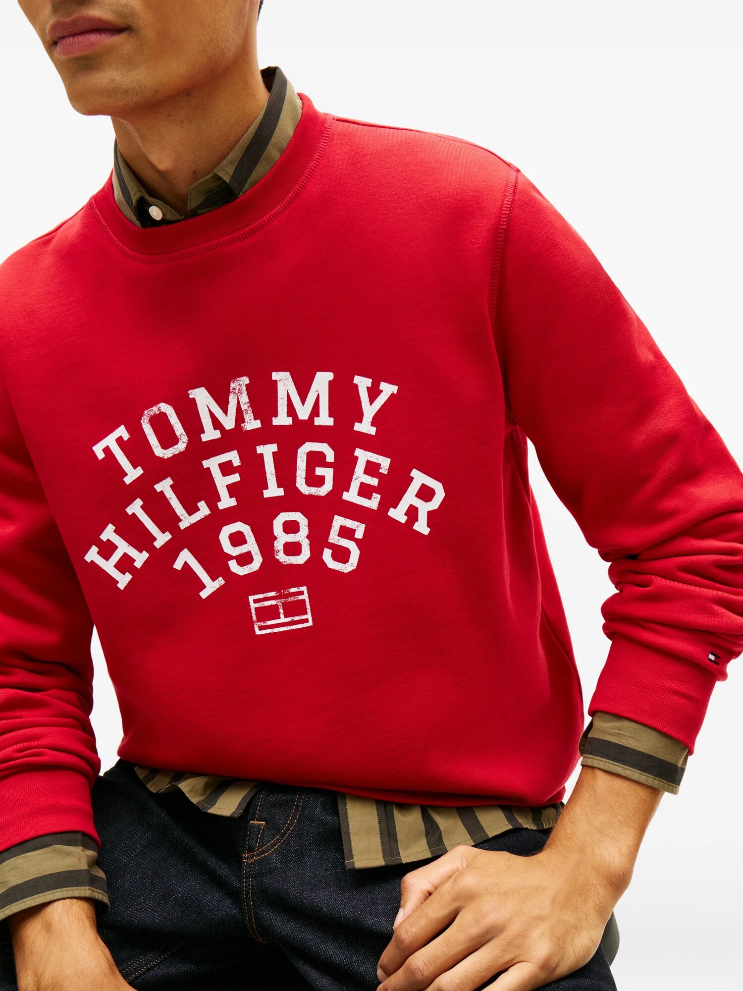 Худи TOMMY HILFIGER, размер S, , красный — фото 1