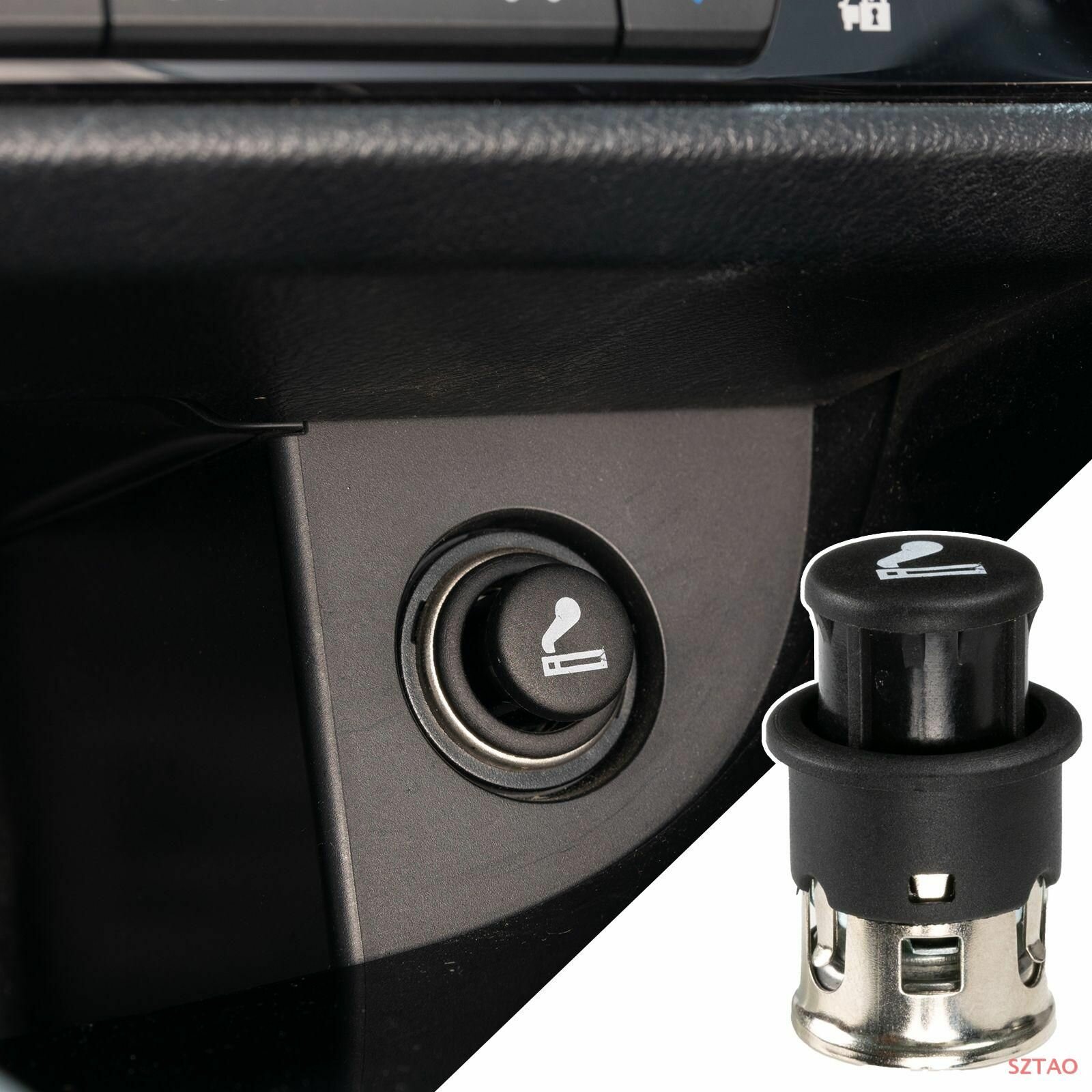 Кнопка прикуривателя SZTAO для Volkswagen, Audi, Skoda, SEAT (OE 1J0 919 307) — замена в салон, простая установка