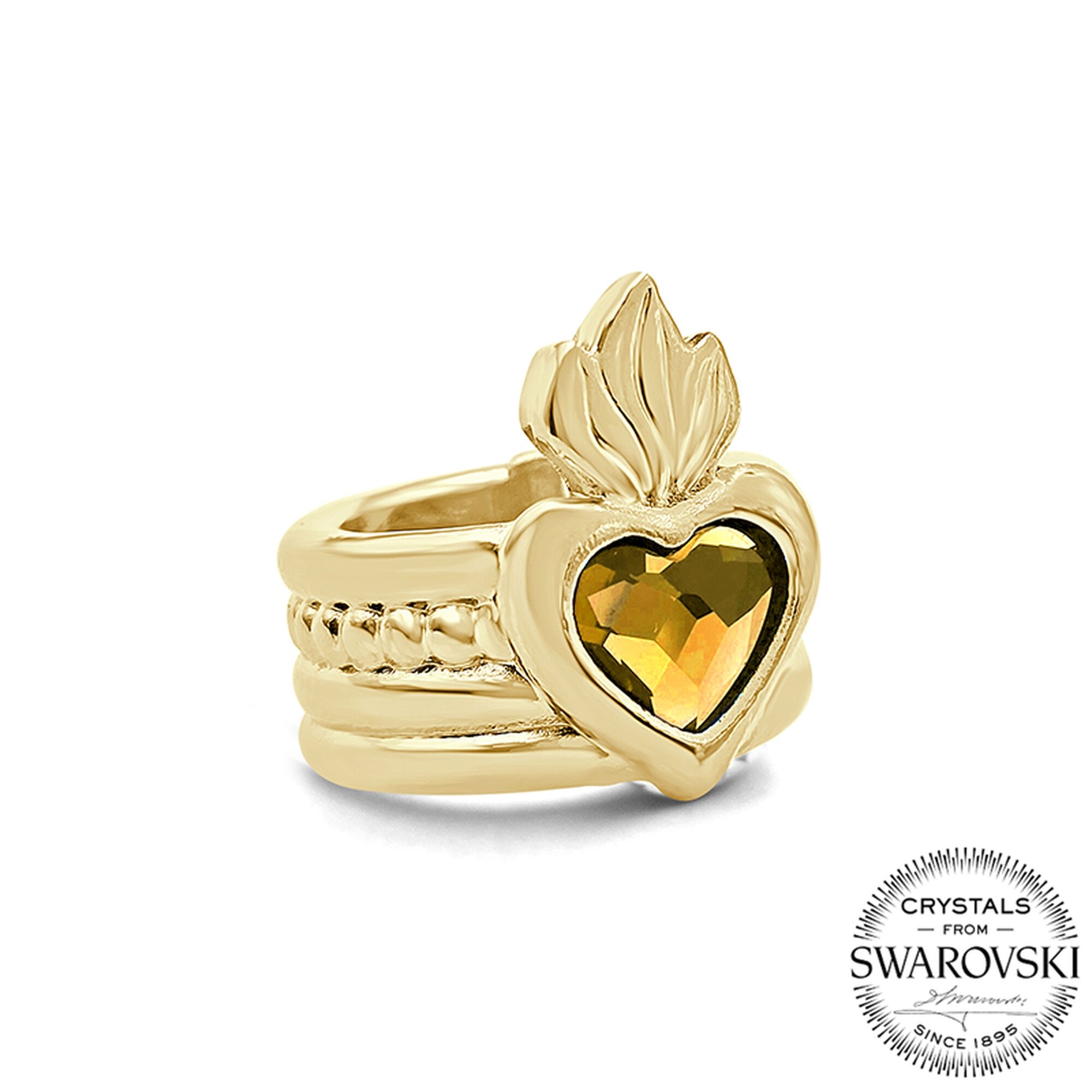 Кольцо, кристаллы Swarovski