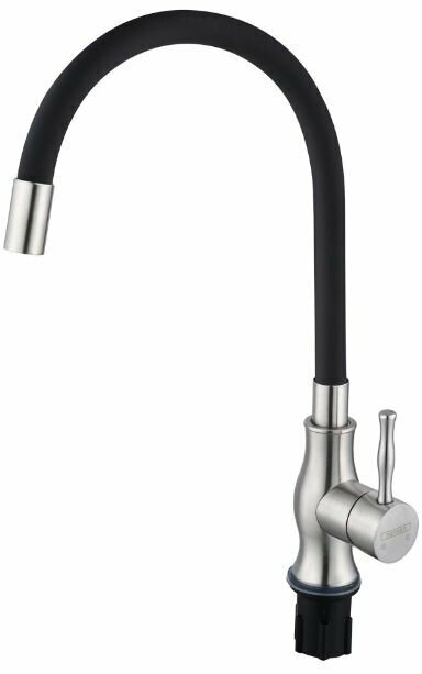 Hansen HN59032GC cмеситель для кухни, гибкий излив, серый/черный