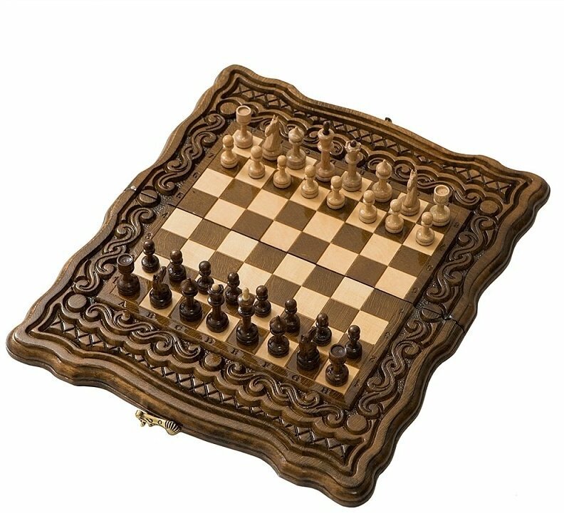 Резные шахматы и нарды Вермион