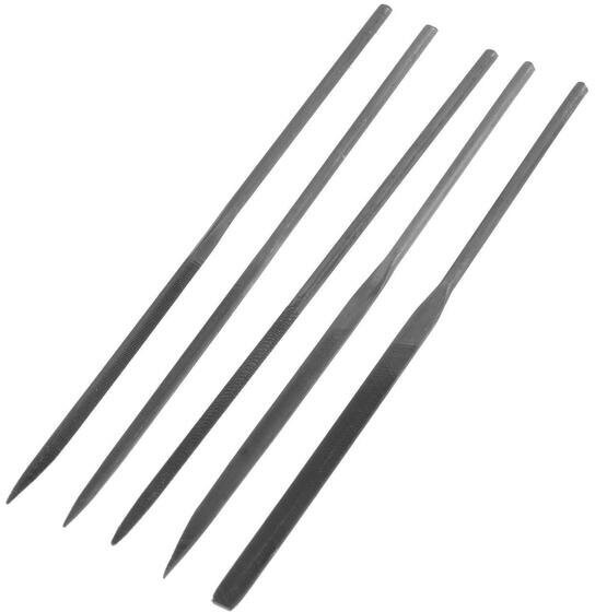 Набор надфилей ЛОМ, металлические рукоятки, 60×140×3 мм, 5 шт.