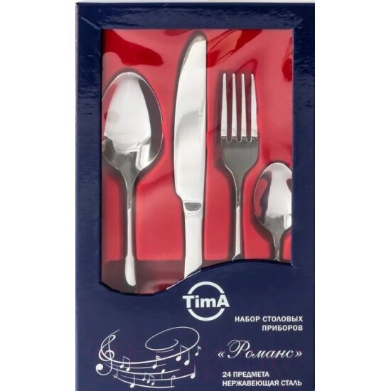 Набор столовых приборов Tima "романс" 24 предмета TD-1010/SS