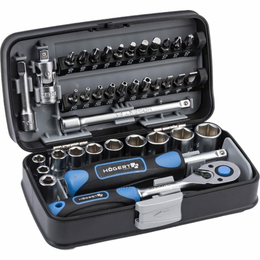 Набор инструментов HOEGERT TECHNIK 38 шт, 1/4 HT1R462