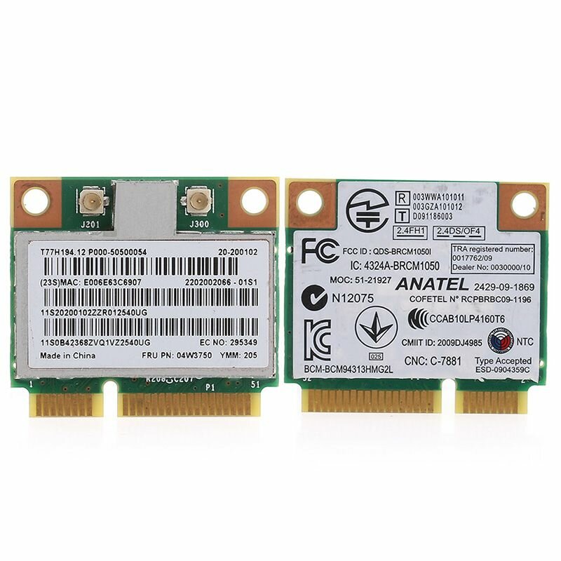 Мини-PCI-e беспроводная плата Wi-Fi для Lenovo BCM94313HMG2L 4W3750 G700 B490