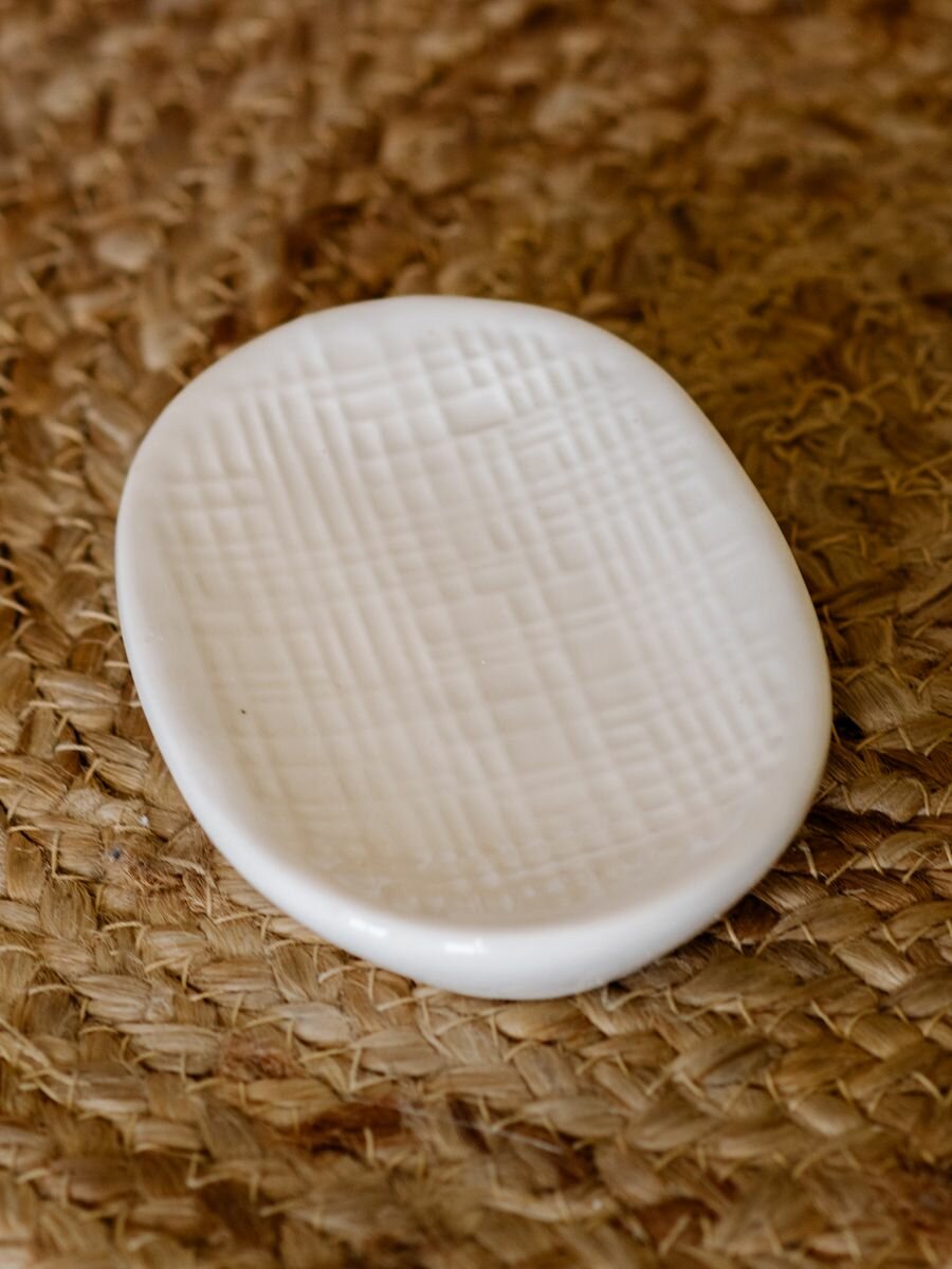 Мыльница керамическая ND Play для ванной и кухни Опал (Opal) (размер: 11,6x8,9x2,1 см)