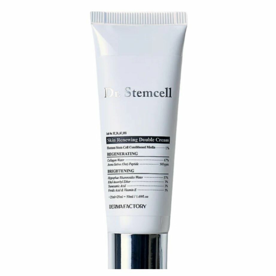 Крем Derma Factory Anti-Age Dr.Stemcell Skin Renewing Double Cream, Восстанавливающий, со стволовыми клетками, 50 мл