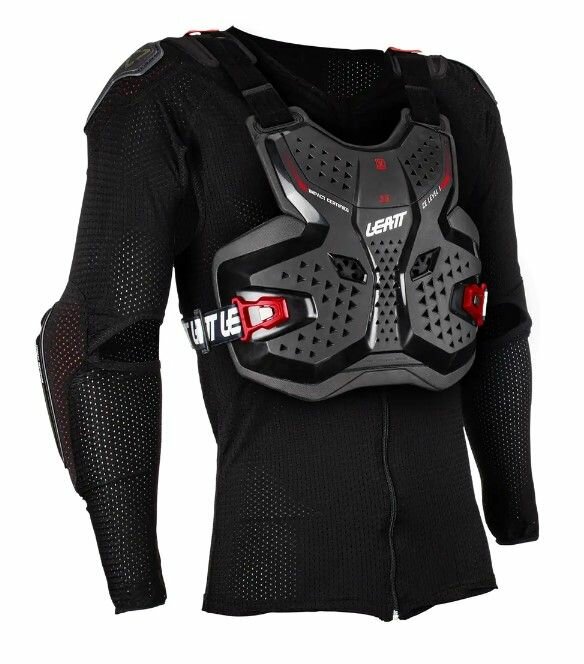Мотозащита Черепаха LEATT Body Protector 3.5 подростковая, Black/Red 2023, размер L/XL