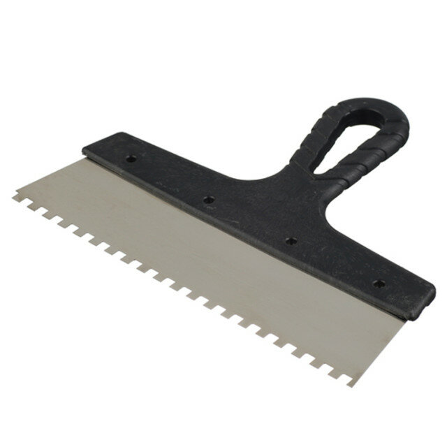 Шпатель зубчатый с антикоррозийным покрытием 250 мм, зуб 6х6 мм, арт.6305 для ремонта