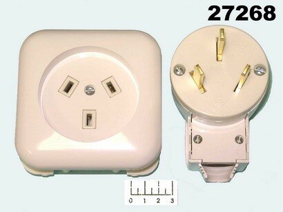 Вилка+розетка для электроплит 3pin 32A