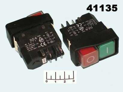Кнопка для бетономешалки DZ-6 (KJD 17) (ZH02-Ax) 5 контактов (№131B)