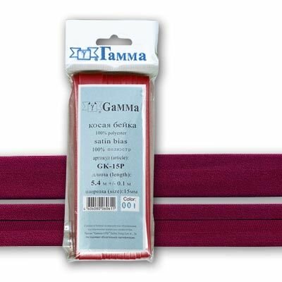 Косая бейка "Gamma" GK-15P 14 - 15 мм 5 х 5.4 м белый №001