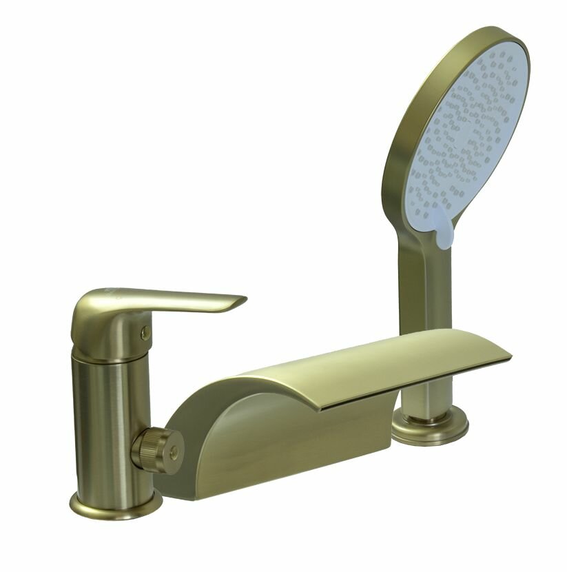 24033-S Смеситель на борт ванны (МАТ. Золото) GANZER