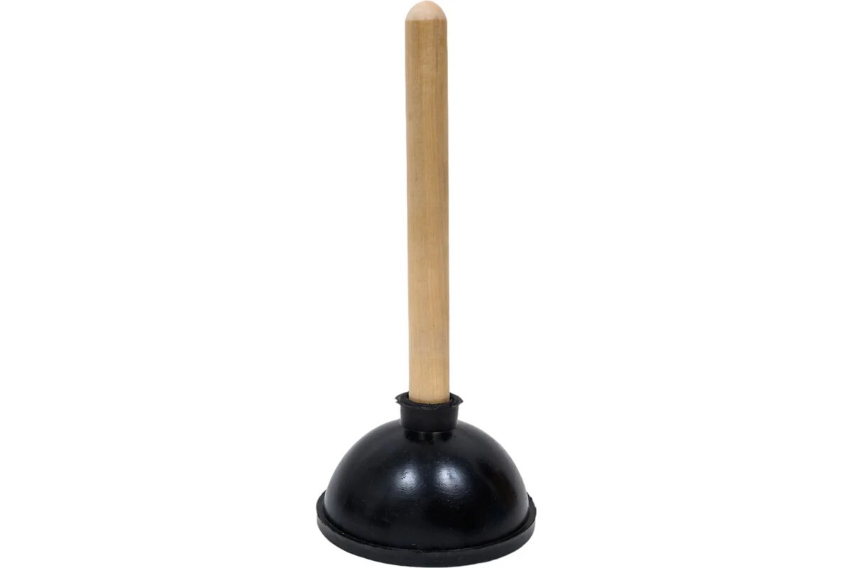 СТМ конусный вантуз большой D140 мм с деревянной ручкой, h320 мм, модель SIWCFCH5