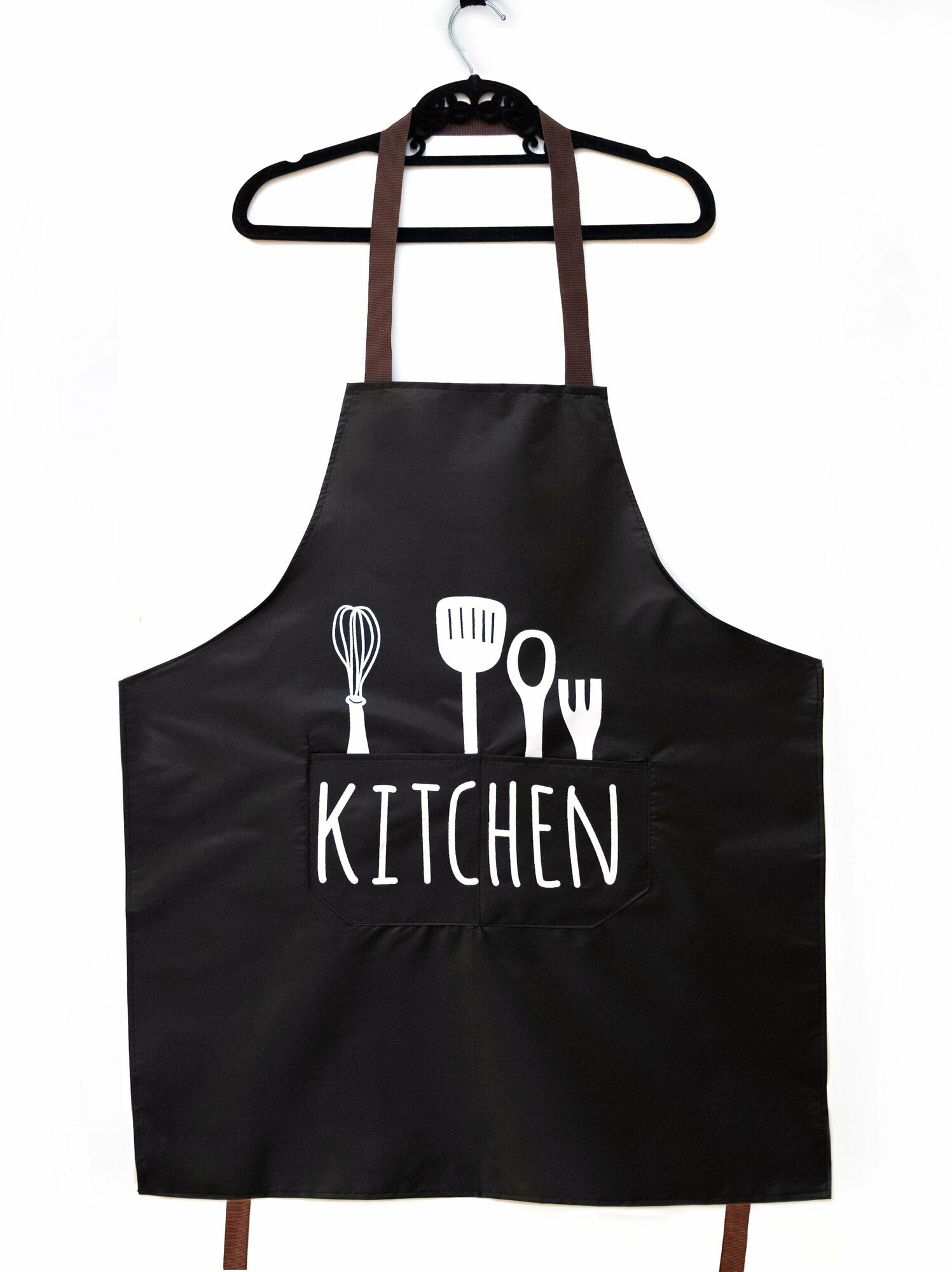 Фартук кухонный, с водоотталкивающей пропиткой, черный