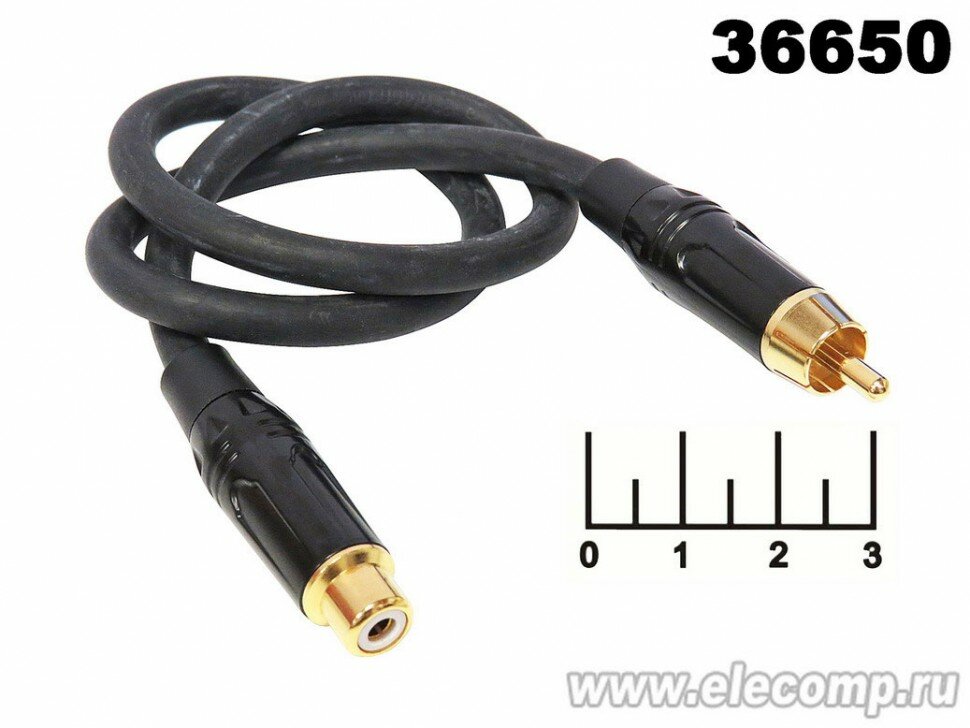Провод питания для шлема RCA штекер/RCA гнездо 0.5м