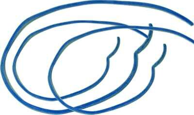 Кембрик резиновый для оснастки рыболовных принадлежностей, голубой, длина 25см