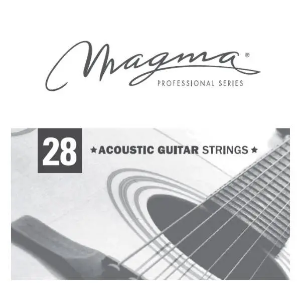 Magma Strings GA028PB - Струна одиночная для акустической гитары 28, Серия: Phosphor Bronze, Калибр: 28, Обмотка: фосфористая бронза.
